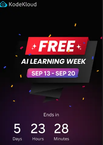 Free AI Learning Week with KodeKloud: Access to 135+ Courses